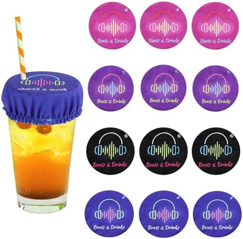 Amazon.com: 12pcs Universal Drink Lids, Drink Covers Scrunchie for ...