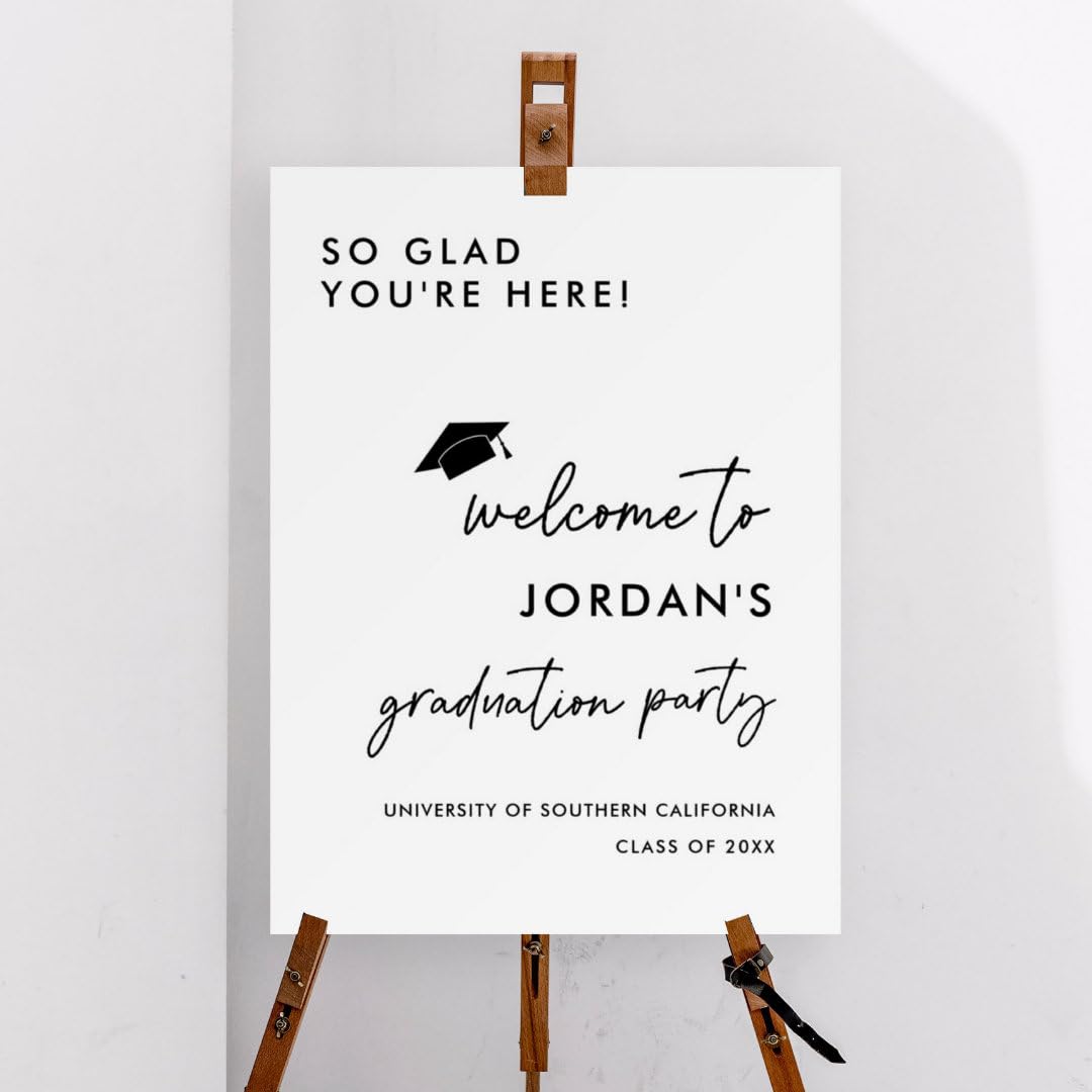 Gifts4u Personalized Minimalist Graduation Poster Graduation Party ...