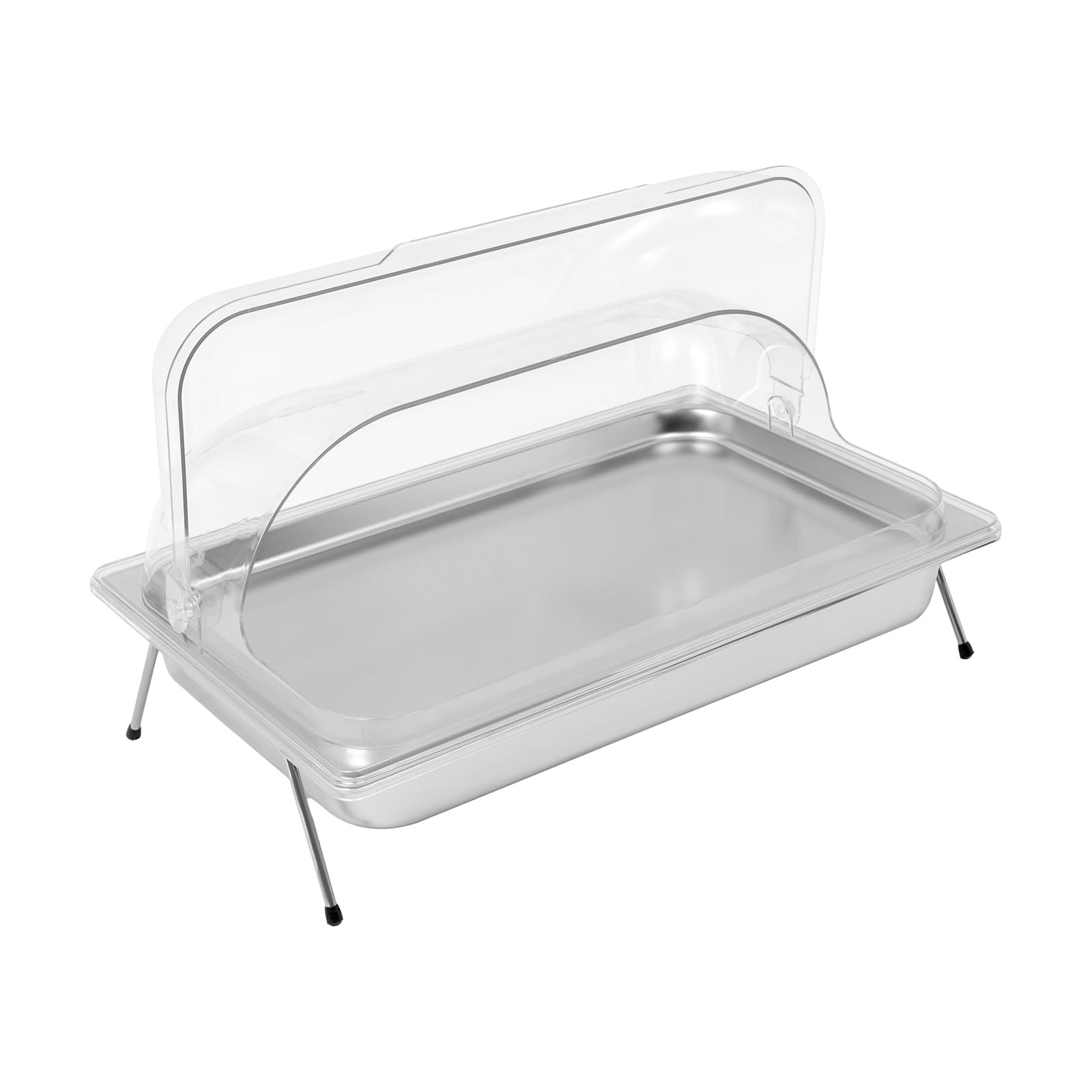 Amazon.com: DYNAMI 2 Pans Food Serving Display Tray with Clear Roll Top ...