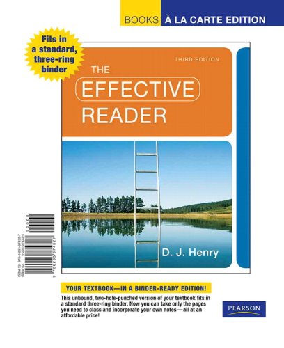 Amazon.com: The Effective Reader, Books a la Carte Edition (3rd Edition ...