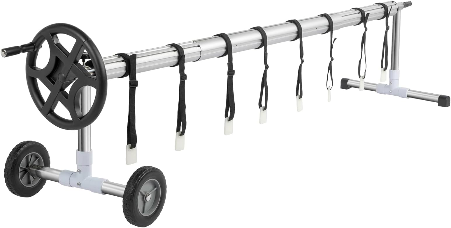 Amazon.com : VINGLI Pool Cover Reel Set Pool Solar Cover Reel for ...