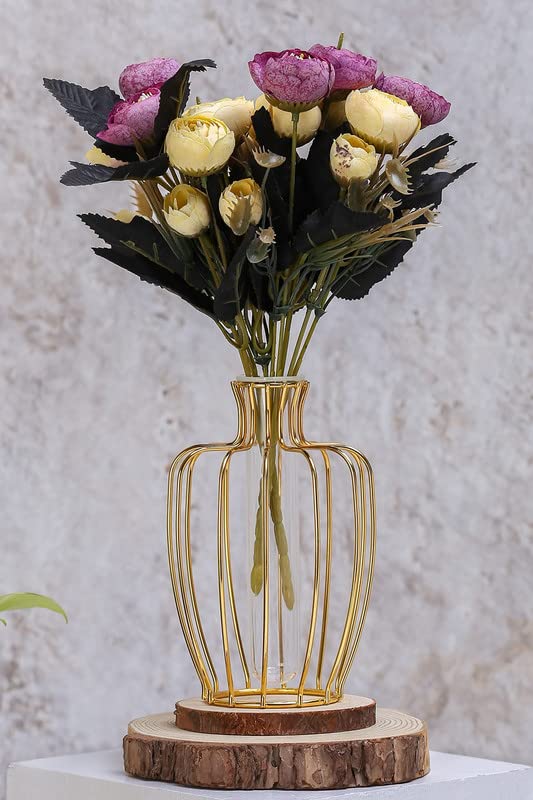 Buy SATYAM KRAFT 2 PCS Artificial Flower Roses Fake Flowers Sticks ...