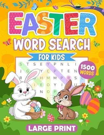 Easter Basket Stuffers - Easter Word Search for Kids: Large Print ...