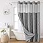 Amazon.com: eachope Extra Long No Hook Tufted Chevron Striped Shower Curtain with Snap-in Fabric ...