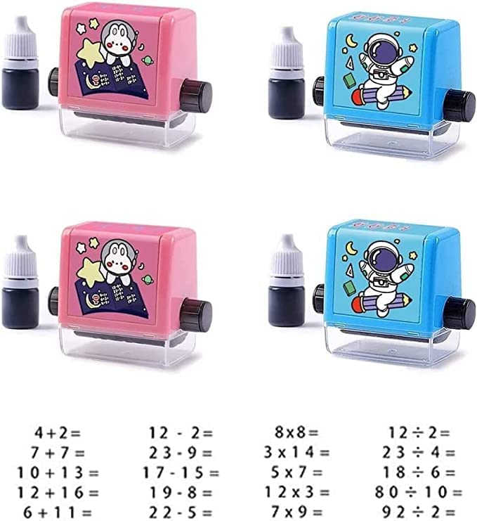 Buy Addition Stamps for Kids,Roller Design Teaching Stamp,Math Stamps ...