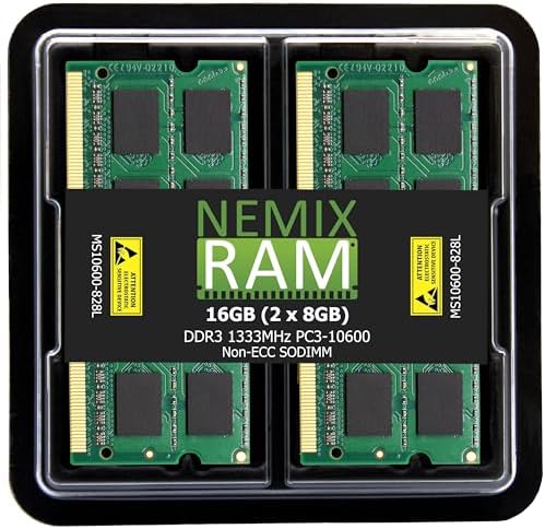 NVTEK 16GB (2X8GB) DDR3 1600MHZ PC3-12800 SODIMM 2Rx8 1.35V 204-PIN Non ...