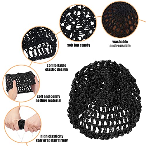 4Pcs Hair Nets for sleeping in Crochet Cap Hair Mesh Crochet Mesh Hair ...