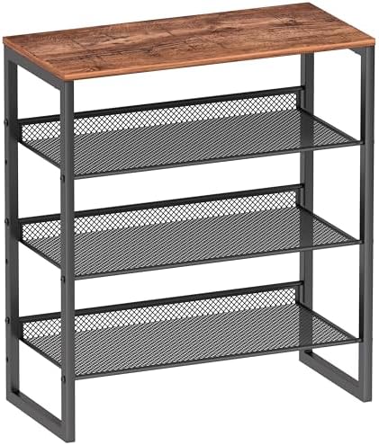 Amazon.com: CHEMPFR Industrial Shoe Rack - Sturdy Steel Entryway Shoe ...