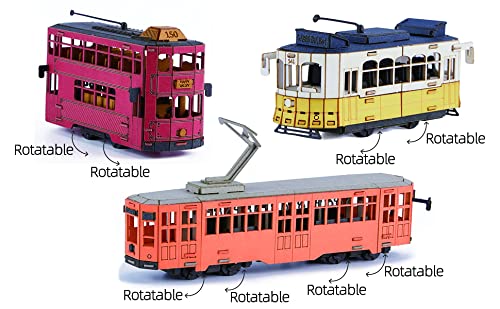 Snapklik.com : 3D Paper Puzzle, 3 Assorted Trams, 3D Cardboard Model ...