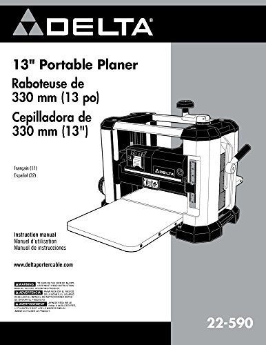 Amazon.com: Instruction Manual for Delta 22-590 13" Portable Planer ...