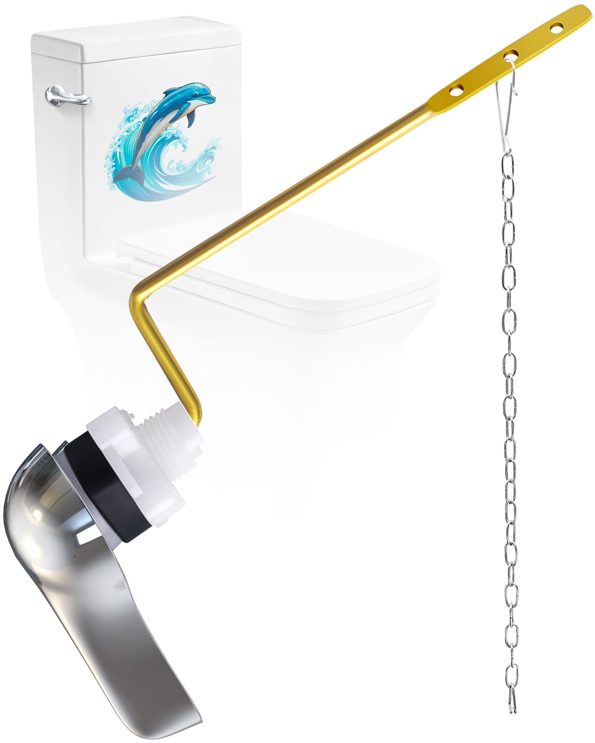 Toilet Handle Replacement Kit Universal - Side-Mount Toilet Handle Tank ...