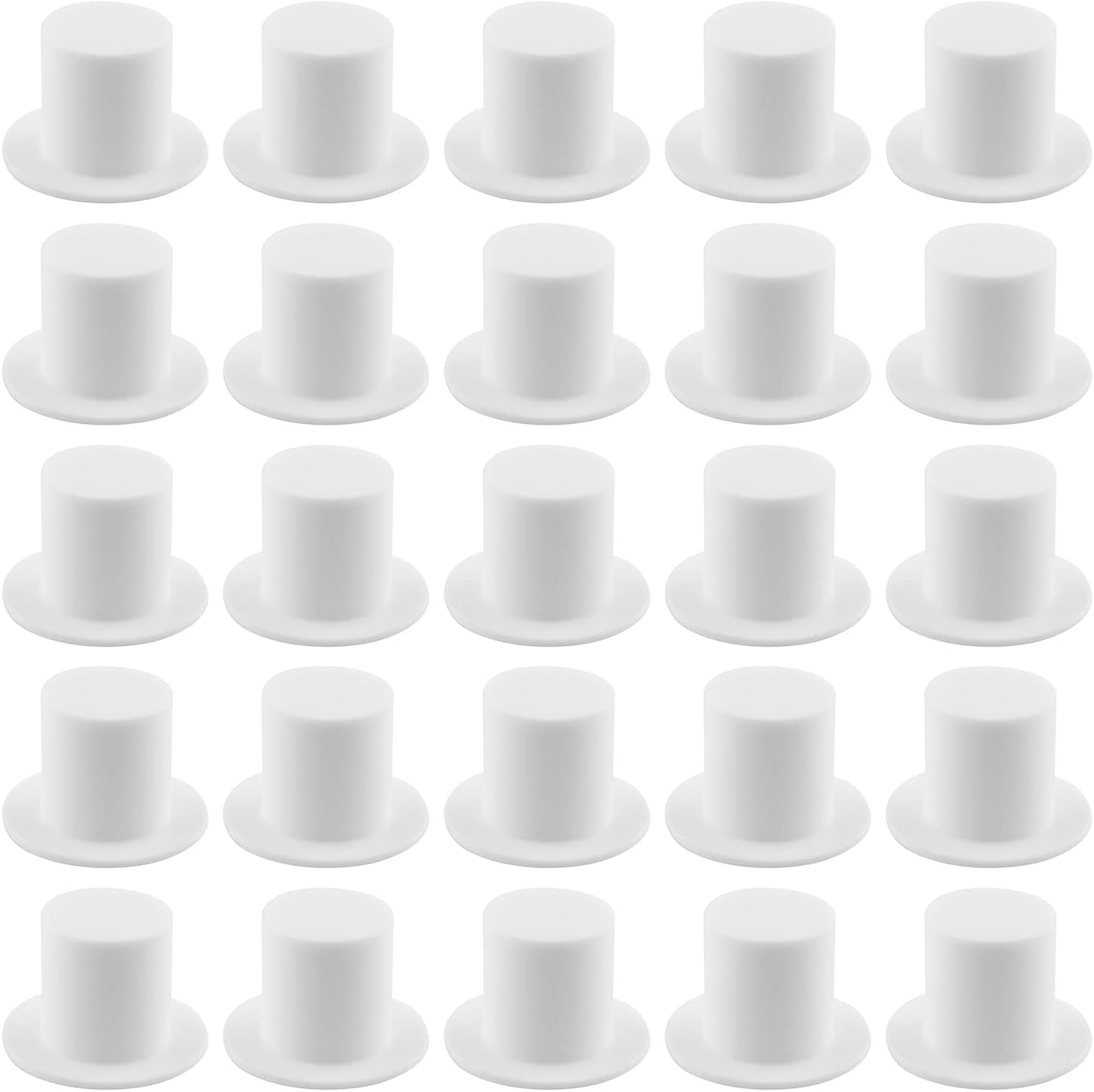 Amazon.com: JCBIZ 60pcs Mini White Plastic Top Hats DIY Decorative Hat ...
