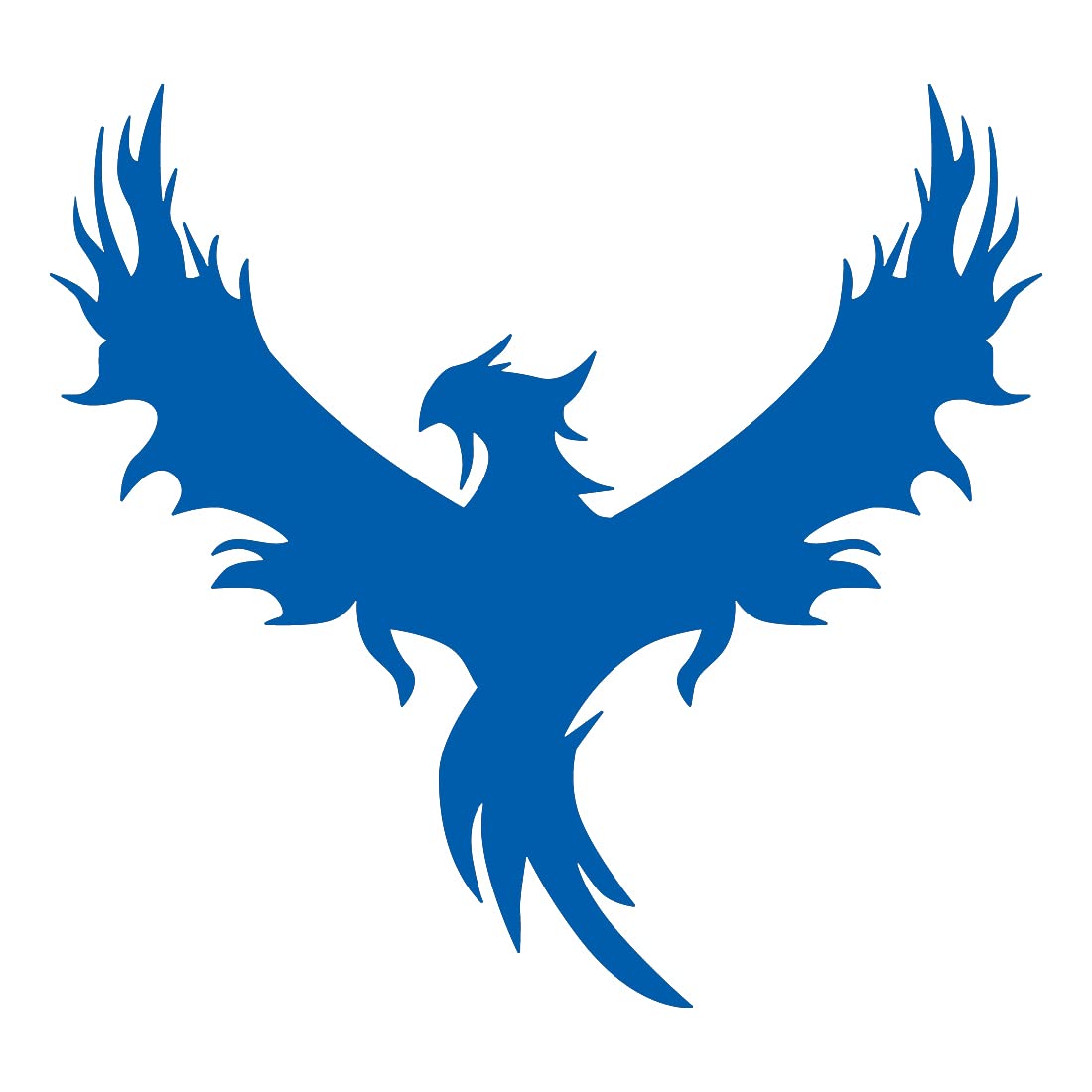Blue Phoenix Bird Logo