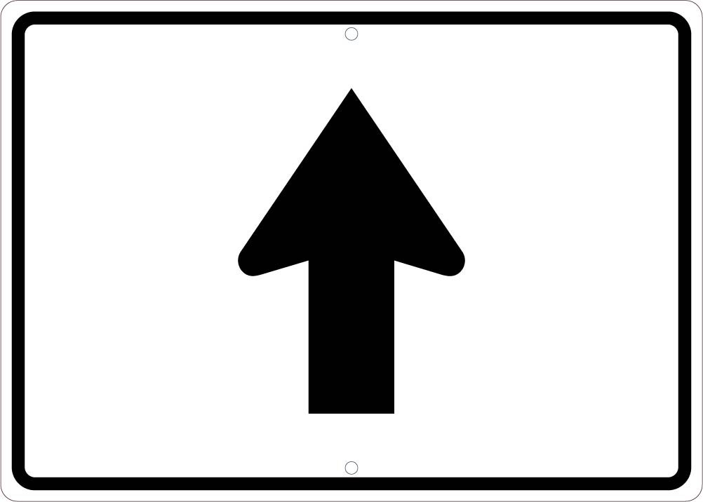 NMC TM506J One Direction Auxiliary Straight Arrow Sign – 21 in. x 15 in ...