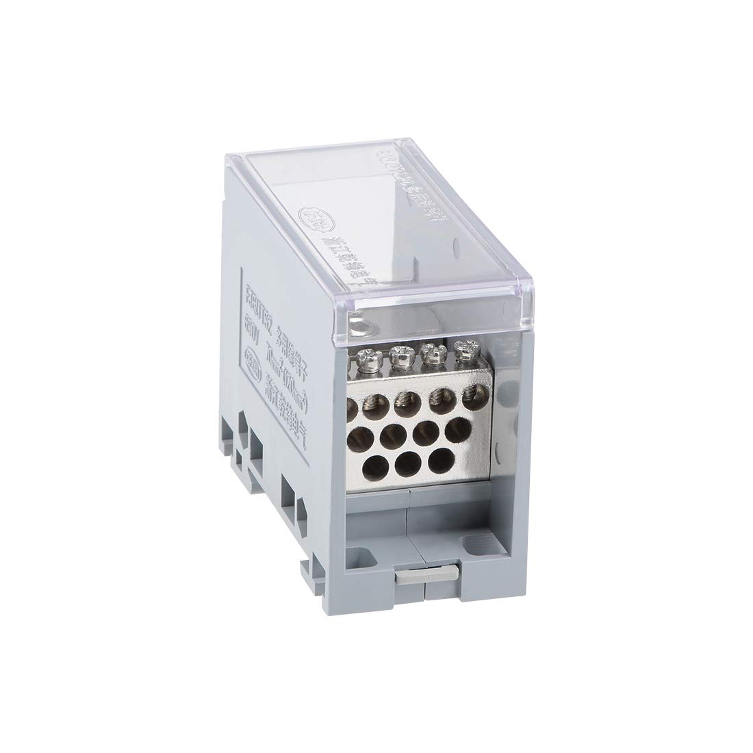 uxcell 1 Input 12 Output 35mm DIN Rail Terminal Blocks 690V Connectors Distribution Block ...