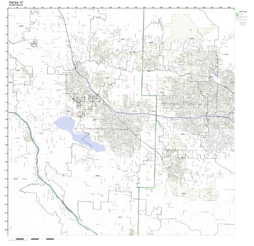 Amazon.com: Working Maps Nampa, ID Zip Code Map Laminated : Office Products