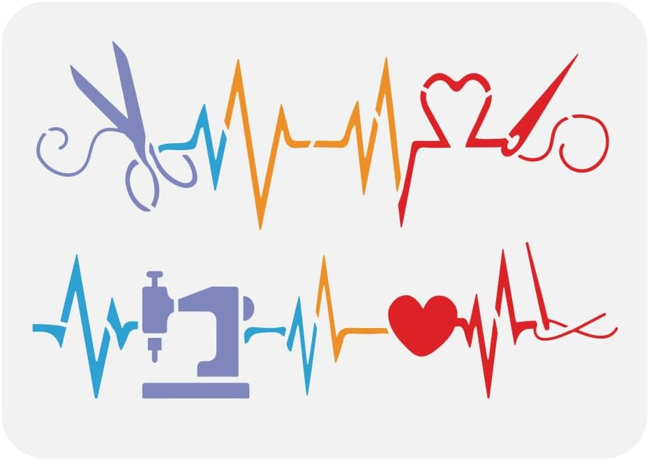 FINGERINSPIRE Large Sewing Machine Needle Painting Stencil Reusable ...