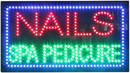 Amazon.com: LED Nails Spa Pedicure Sign for Business, Super Bright LED ...