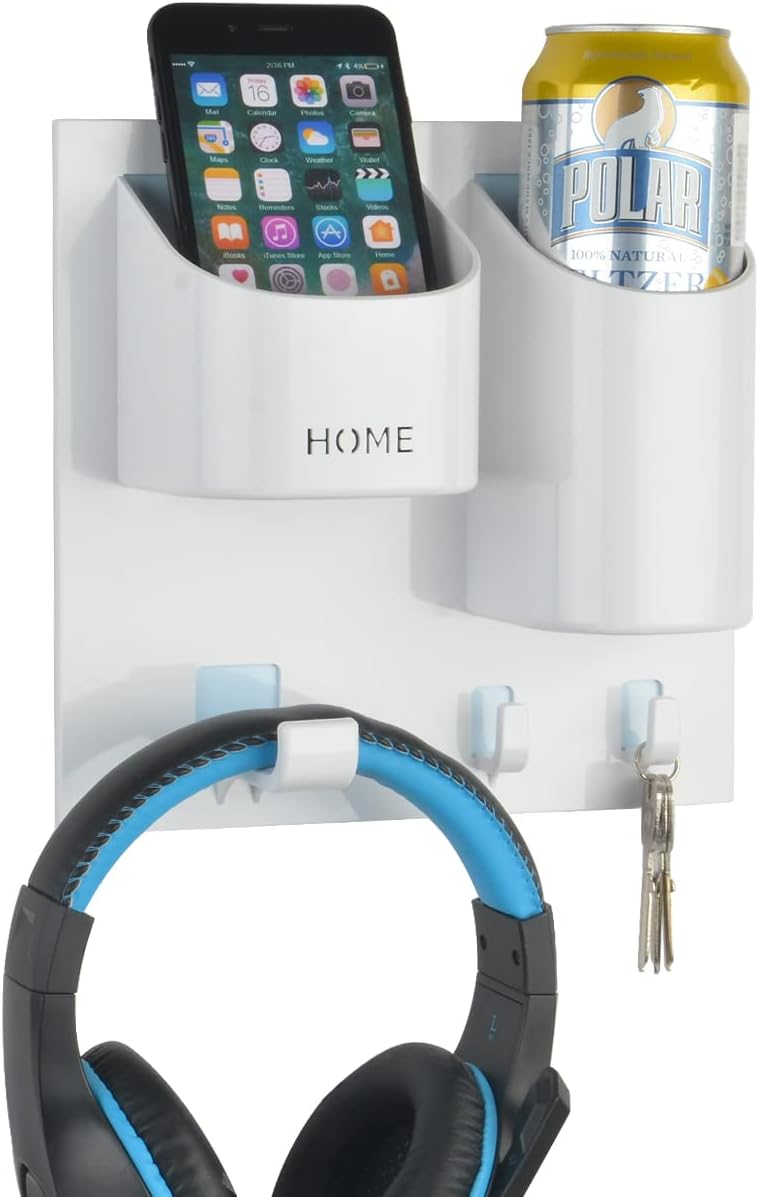 Amazon.com: OKOMATCH Drink Beer Can Headset 3-in-1 Holder Wall Mounted ...