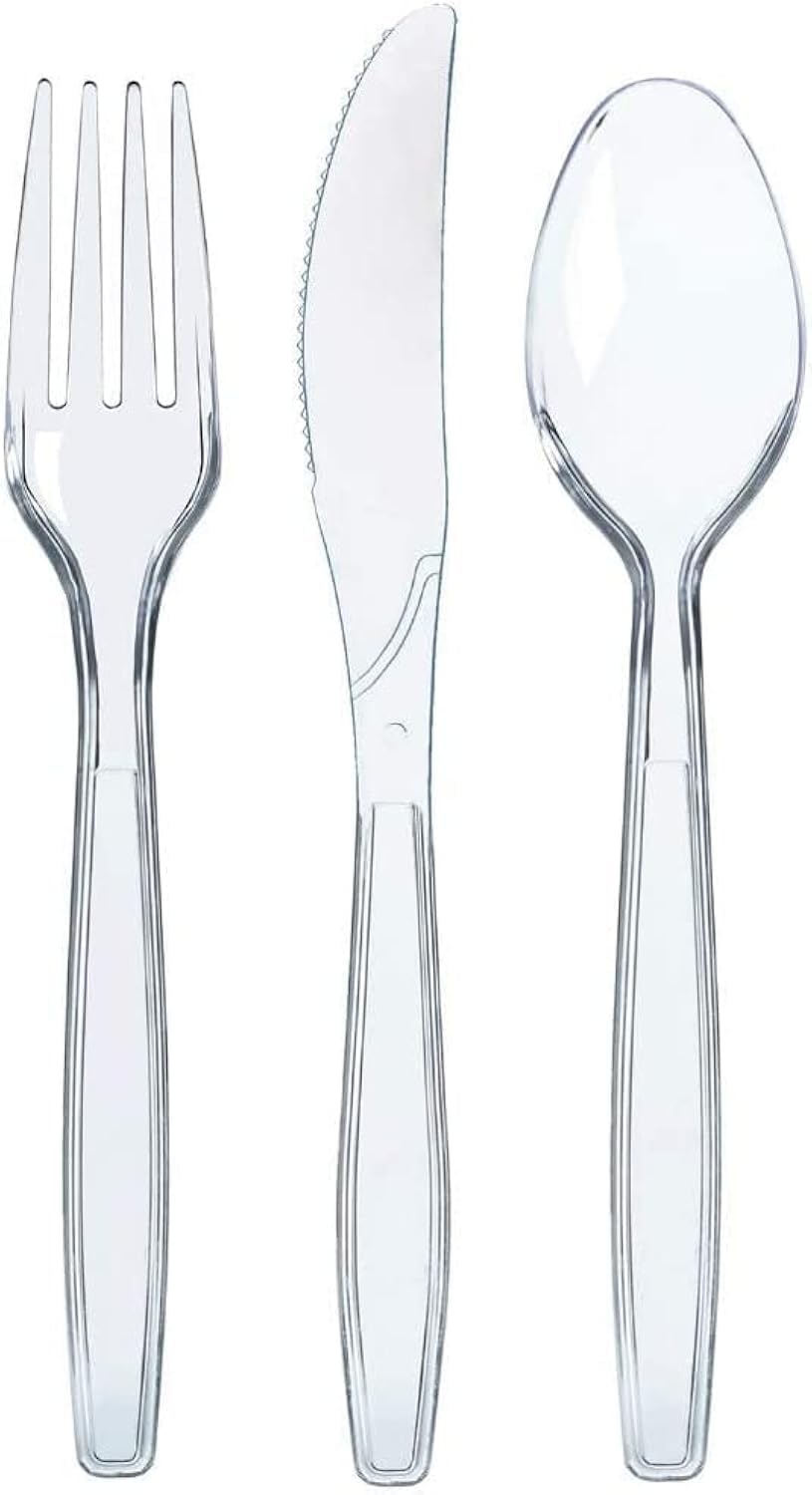 Amazon.com: Prestee 600 Plastic Silverware Set - 200 Plastic Knives ...
