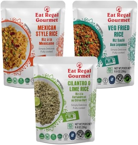 Amazon.com : Eat Regal Microwave Rice - 3 Flavor Ready to Eat Variety ...