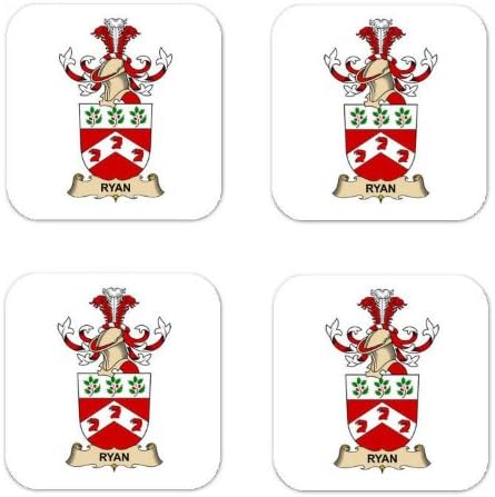 Amazon.com: MyHeritageWear.com Ryan Family Crest Square Coasters Coat ...