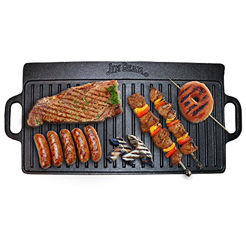 Snapklik.com : Rectangular Double Sided Cast Iron Griddle