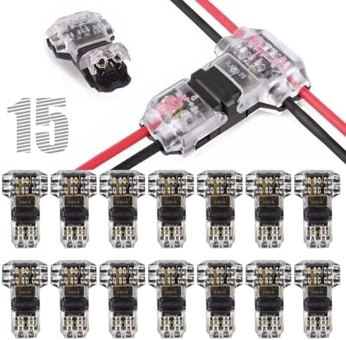 Yancincny 15pcs T Tap 2 Pin Low Voltage Wire Connectors, Quick ...