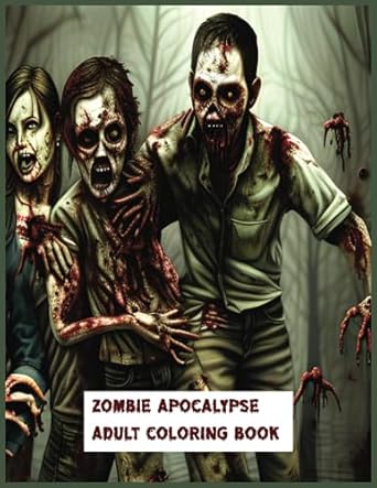 Amazon.com: Zombie Apocalypse Adult Coloring Book: 100 Unique Designs ...