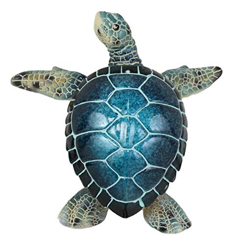 Snapklik.com : Ebros Nautical Marine Blue Shell Sea Turtle Decorative ...