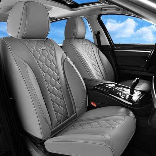 Amazon.com: Coverado Car Seat Covers Front Seats, Gray Seat Covers ...