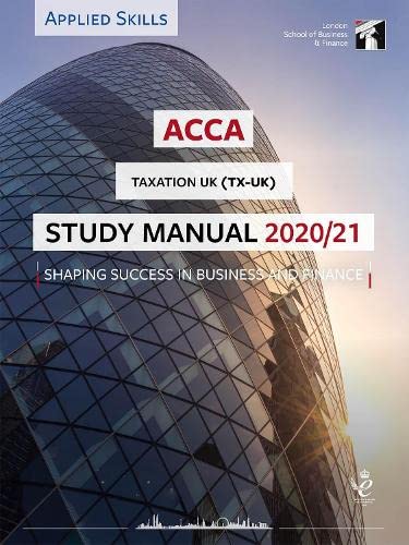 Buy ACCA Taxation Study Manual 2020-21: For Exams until March 2021 ...