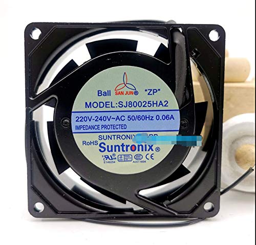 Amazon.co.jp: DNPART ファン Sun Ju SJ80025HA2 SJ8025HA2 8cm 80mm 8025 AC 220V 240V 0.06A サーバーインバーター ...