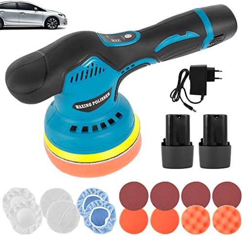 Buffer Polisher Cordless, with 2pcs 12V Battery and 1Charger, Battery ...