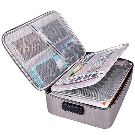 Multilayer Travel File Organiser Waterproof Document Storage Bag with ...