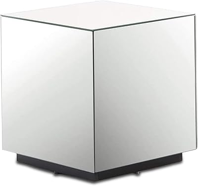 Amazon.com: Cube Side Table in Brushed Steel - Large : Home & Kitchen