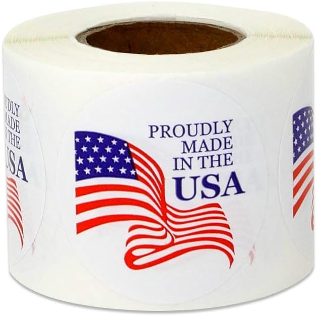 Amazon.com: Proudly Made in The USA Stickers - 1.5 Inch Round Circle ...