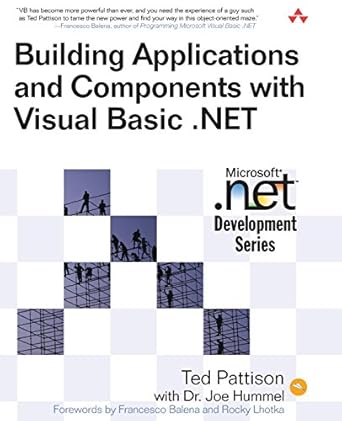 Building Applications and Components with Visual Basic .NET: Pattison ...