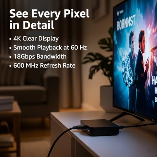 Amazon Basics Flexible Premium HDMI Cable (Black, 4K@60Hz, 18Gbps ...