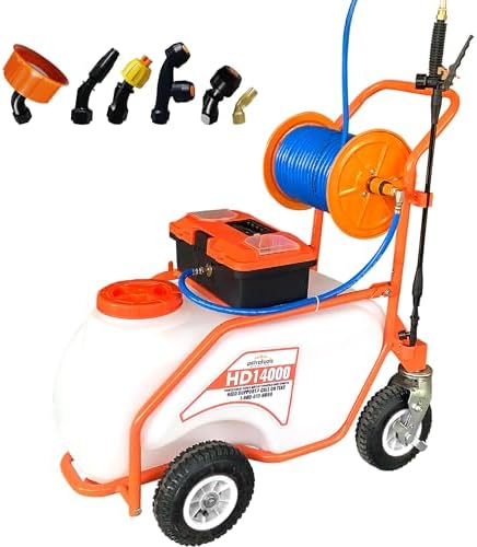 Amazon.com : PetraTools 14 Gallon Push Cart Battery Powered Sprayer ...