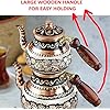 Amazon.com | Copper Turkish Teapot Tea Kettle Pots Set for Stove Top ...