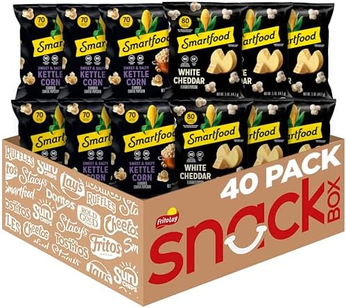 Amazon.com: Smartfood Popcorn, Variety Pack, 0.5 Ounce (Pack of 40)