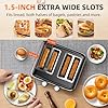 RAMJOY Black Toaster 4 Slice, Dual Independent Controls, Extra Wide ...