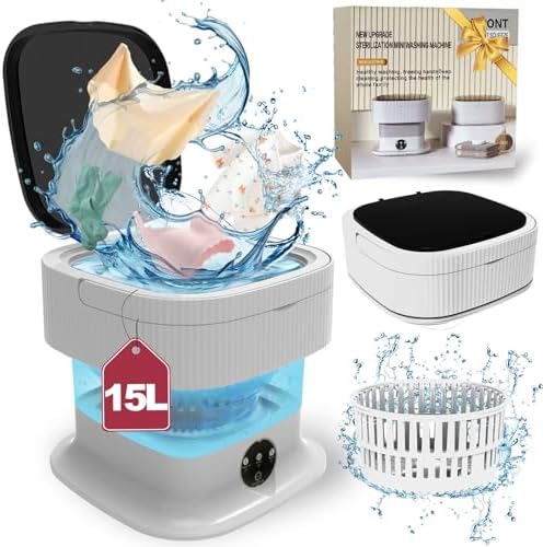 Amazon.com: Portable Washing Machine, 15L Foldable Mini Washer and ...
