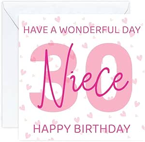 Happy 30 30th Birthday Niece Card Age Envelope Included Amazon Co