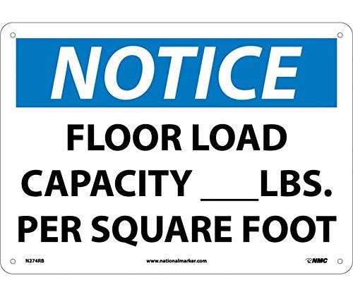 Floor Load Capacity ___Lbs.. Sign: Amazon.com: Industrial & Scientific