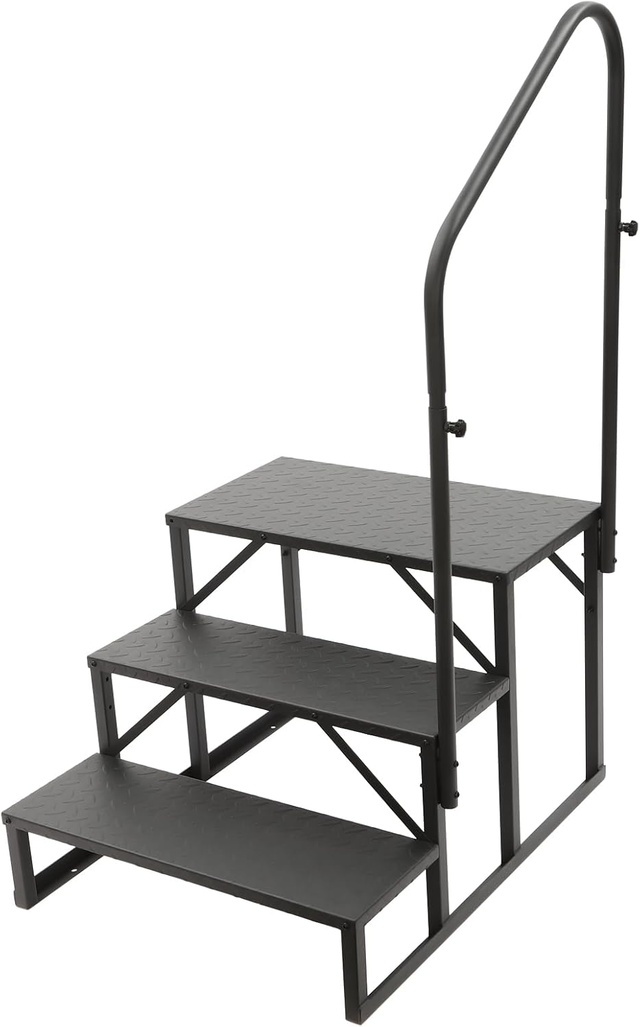 RV Steps with Handrail, 3 Steps Mobile Home Stairs Steps Portable Pool ...