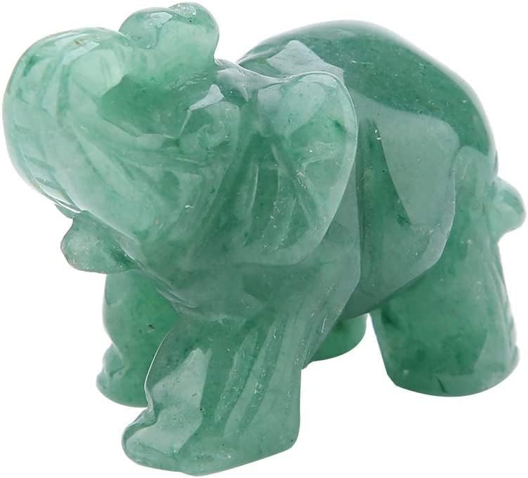 Amazon.com: Watris Veiyi 2inch Natural Jade Elephant Figurine, Green ...