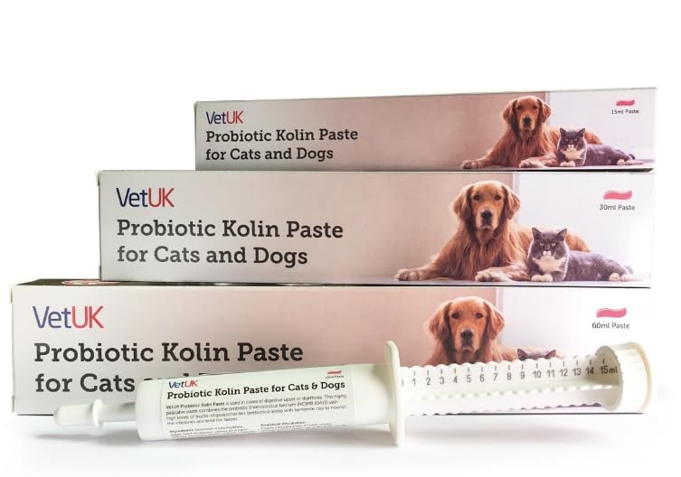 Vetuk Probiotic Kolin Paste for Cats and Dogs (60 ml) : Amazon.co.uk ...