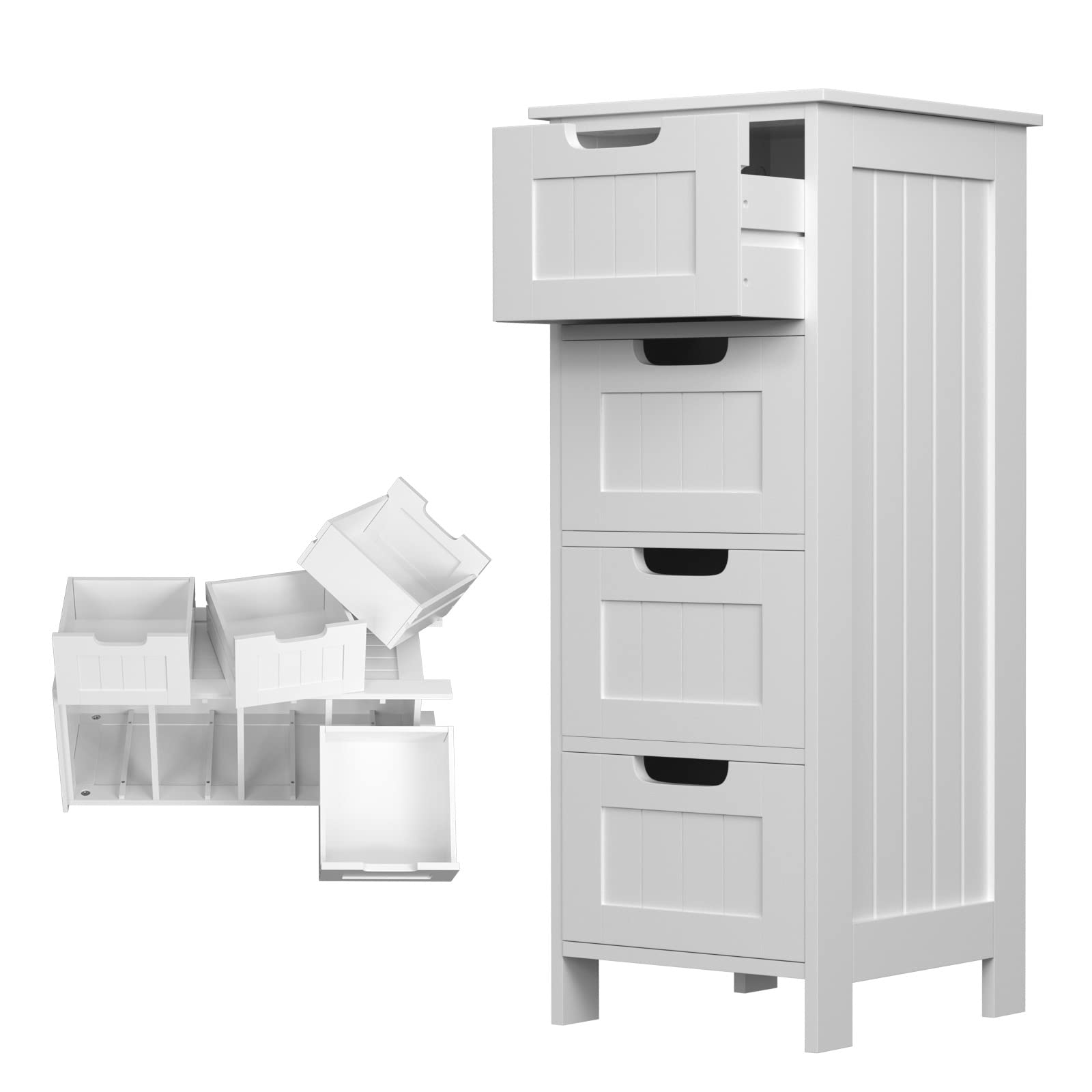 Waterproof Storage Cabinet Plastic Floor Standing Shelf Organizer with ...